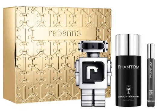 Paco Rabbane Phantom 100ml EDT + 150ml Deodorant + 10ml EDT for Men Gi ...